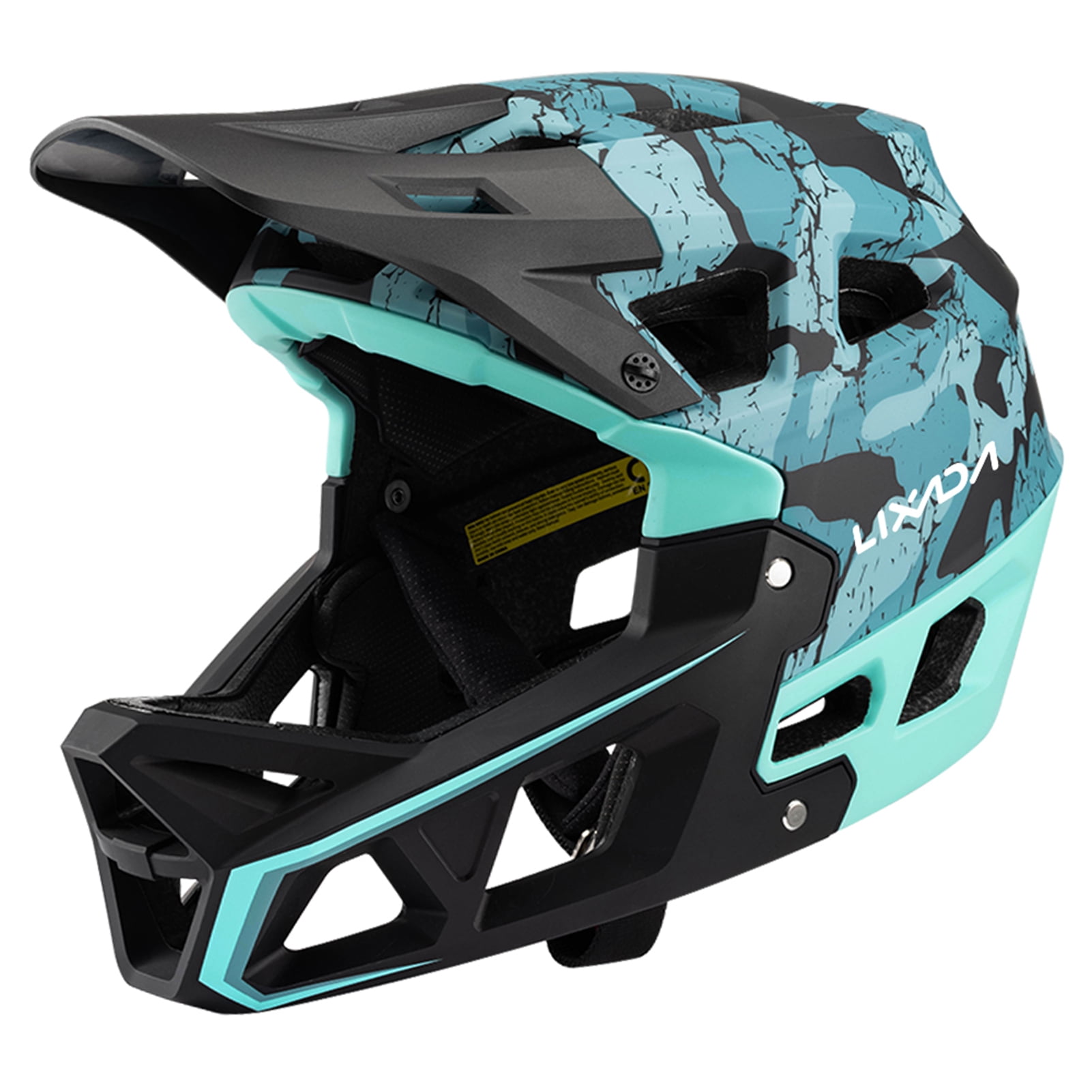 Lixada Full Face Mountain Bike Helmet - Safety Headgear for Adult ...