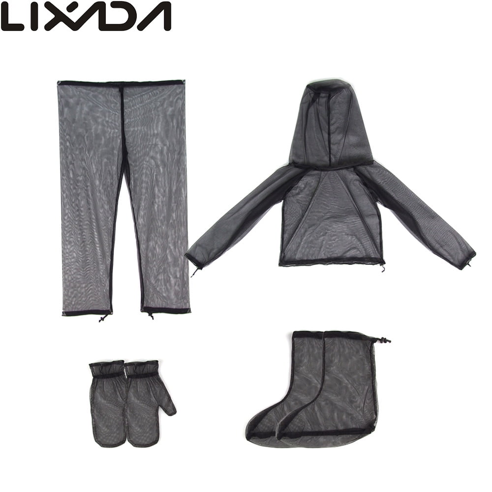 Lixada Lightweight Summer Bug Wear Mosquito Suit Jacket Mitts Pants ...
