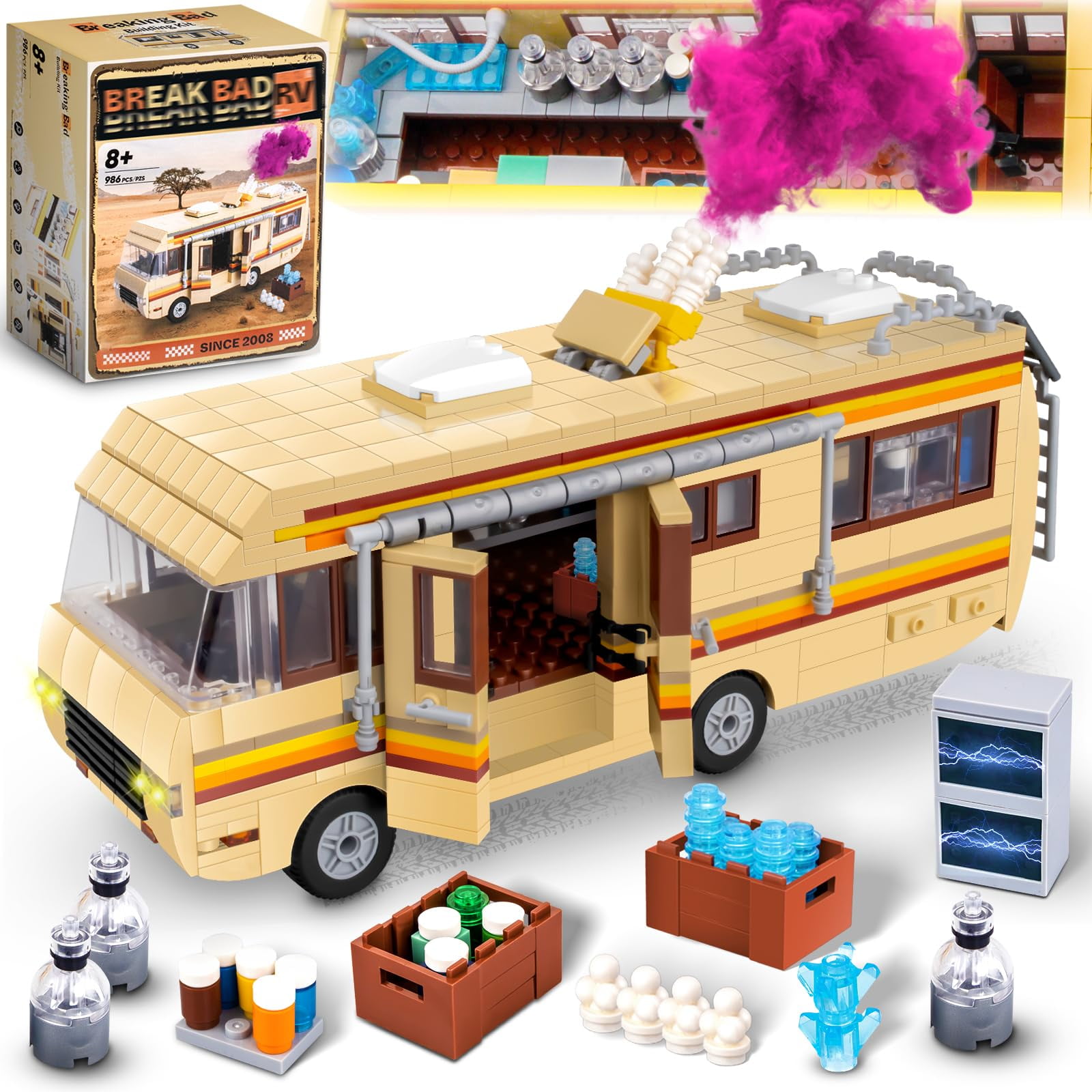 Lixboxy Camper for Break Bad Rv Building Set, Creative Camper Van ...