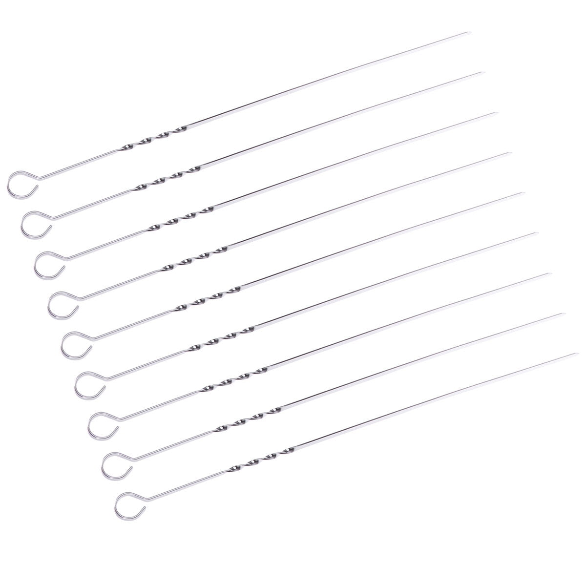 Lixi 20Pcs Stainless Steel BBQ Sticks Metal Grill Skewers Non Stick ...
