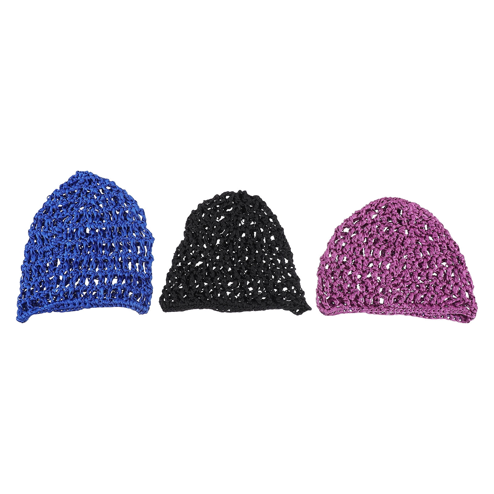 Lixi 3Pcs Mesh Sleeping Hat Crochet Hair Net Women Sleeping Caps Hair ...