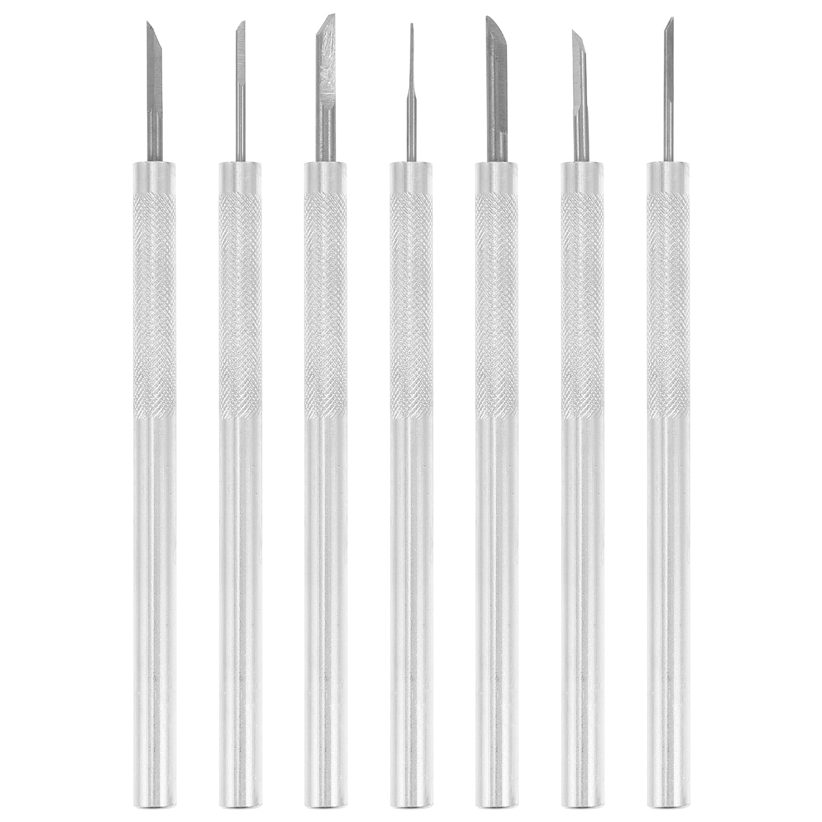 LABELEPH Woodworking Tools Silver Aluminum Alloy 7Pcs 5.7X0.3in ...