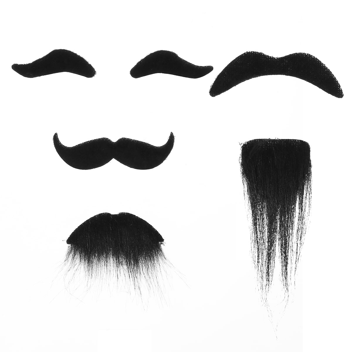 Lixi Black Halloween Fake Mustache Funny Beard Props Self-adhesive ...