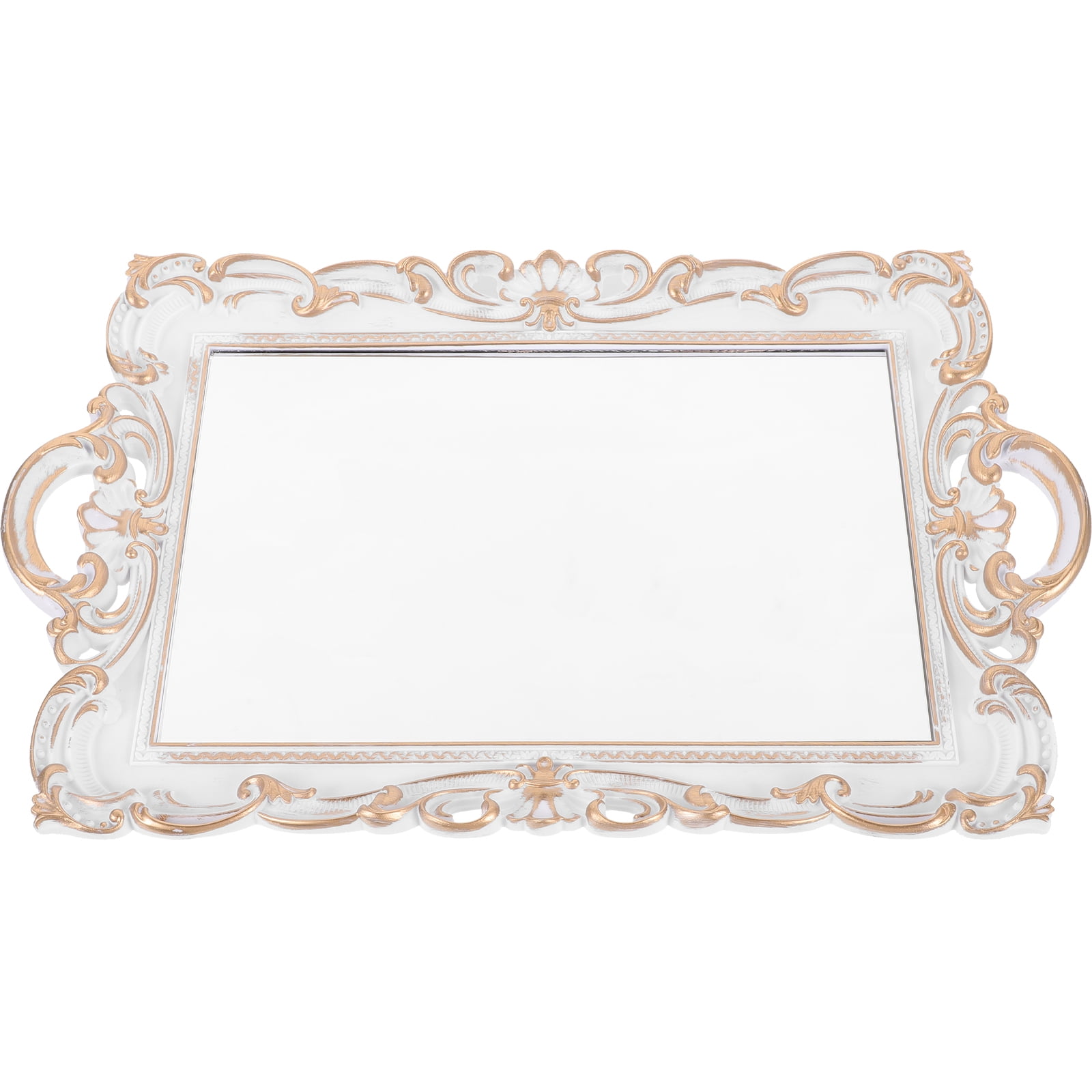 Lixi Decorative Mirror Tray Perfume Display Tray Dresser Mirrored ...