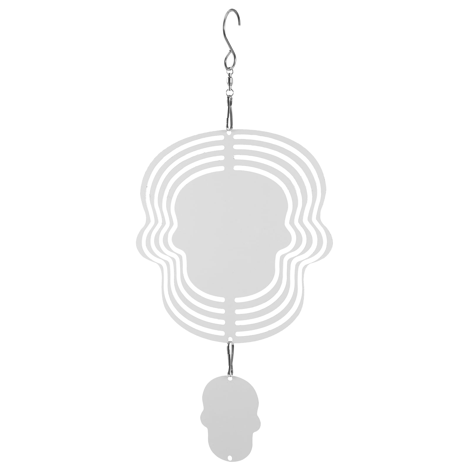 Lixi Metal Wind Chime Sublimation Blank Skull Rotating Wind Chime for ...