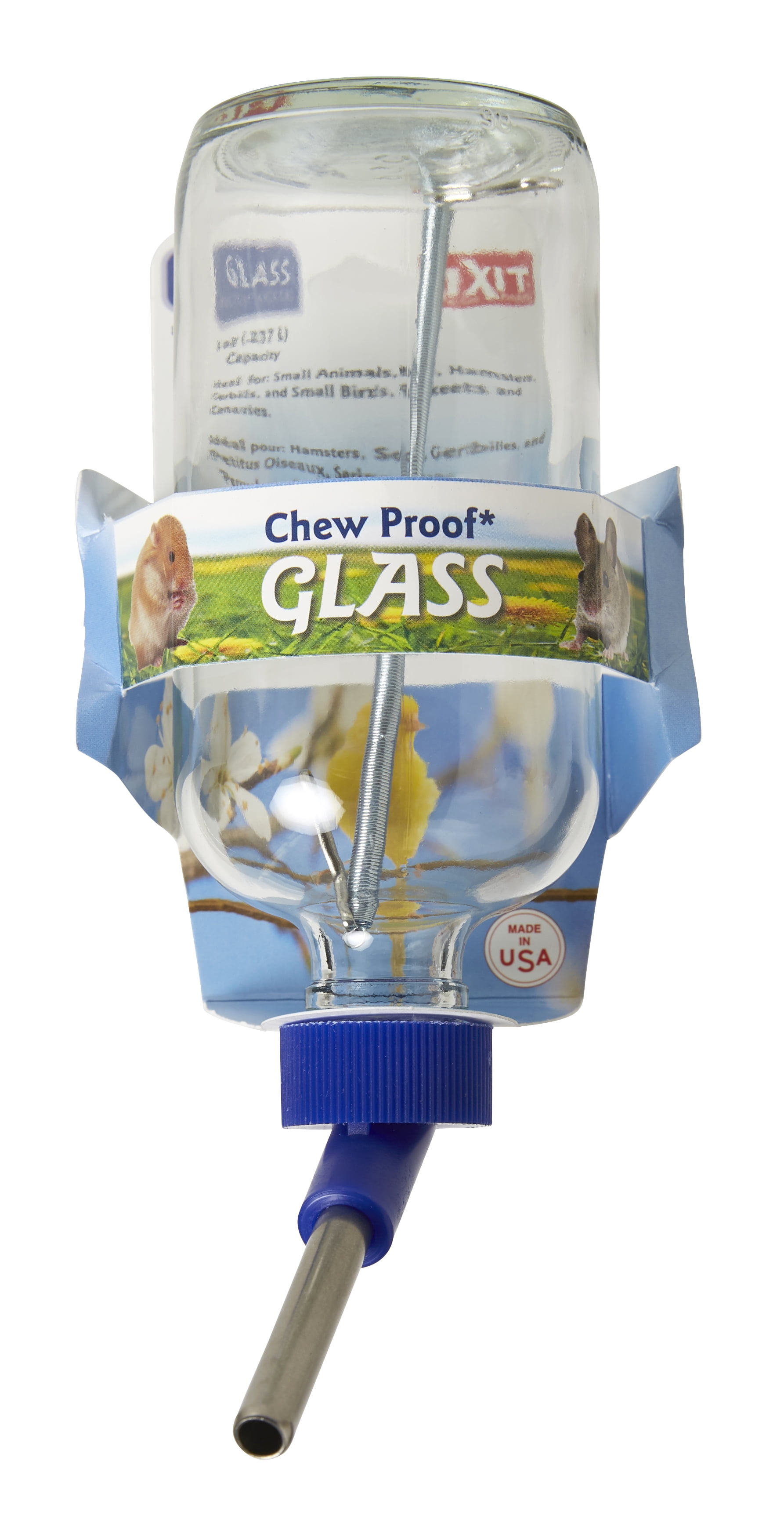 Lixit Glass Water Bottles for Small Animals and Birds - Walmart.com