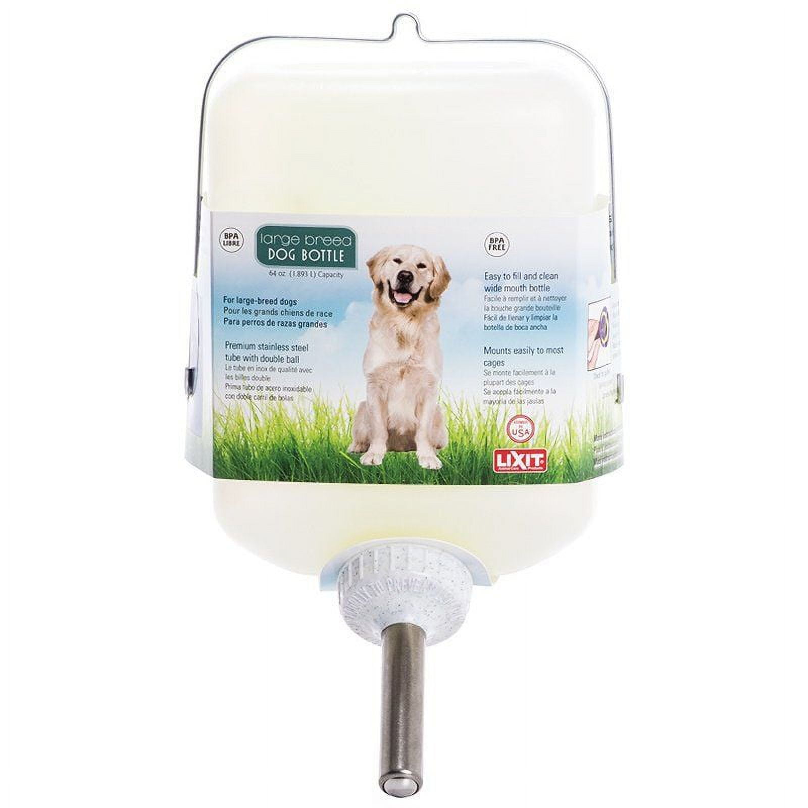 Lixit Plastic Dog Water Bottle with Tube [Dog, Waterers] 64 oz ...