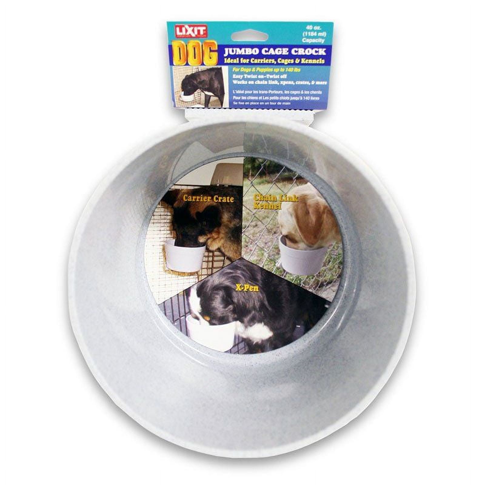 Lixit Quick Lock Crock Hanging Feeder [Dog, Dishes Crock Style] Jumbo ...