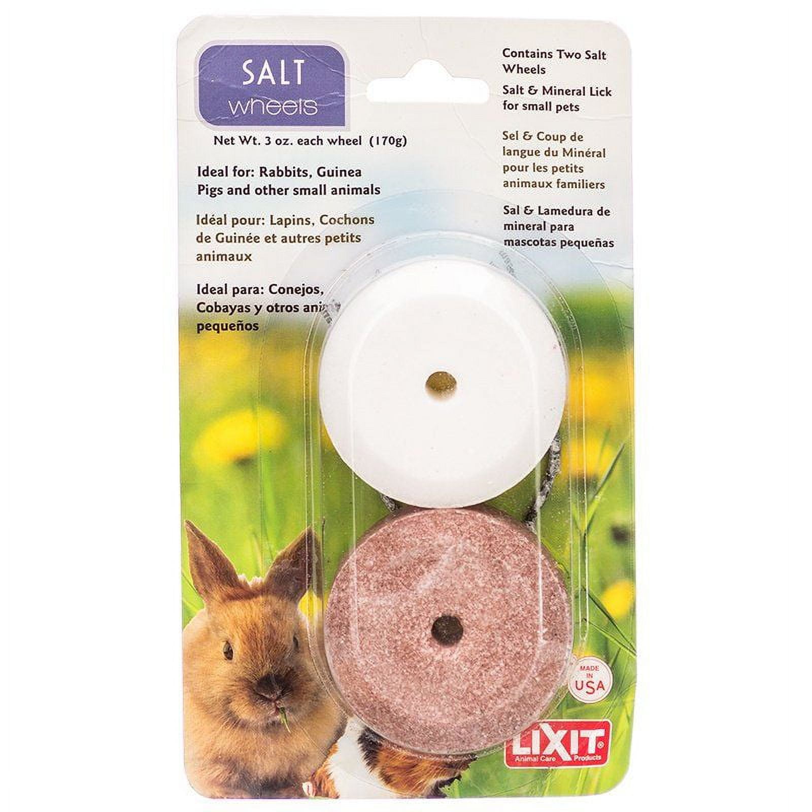 Lixit Salt & Mineral Wheels for Small Pets 2 Count - (3 oz Salt Wheel ...