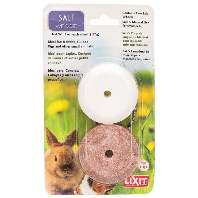 Lixit Salt & Mineral Wheels for Small Pets 2 Pack - (3 oz Salt Wheel ...