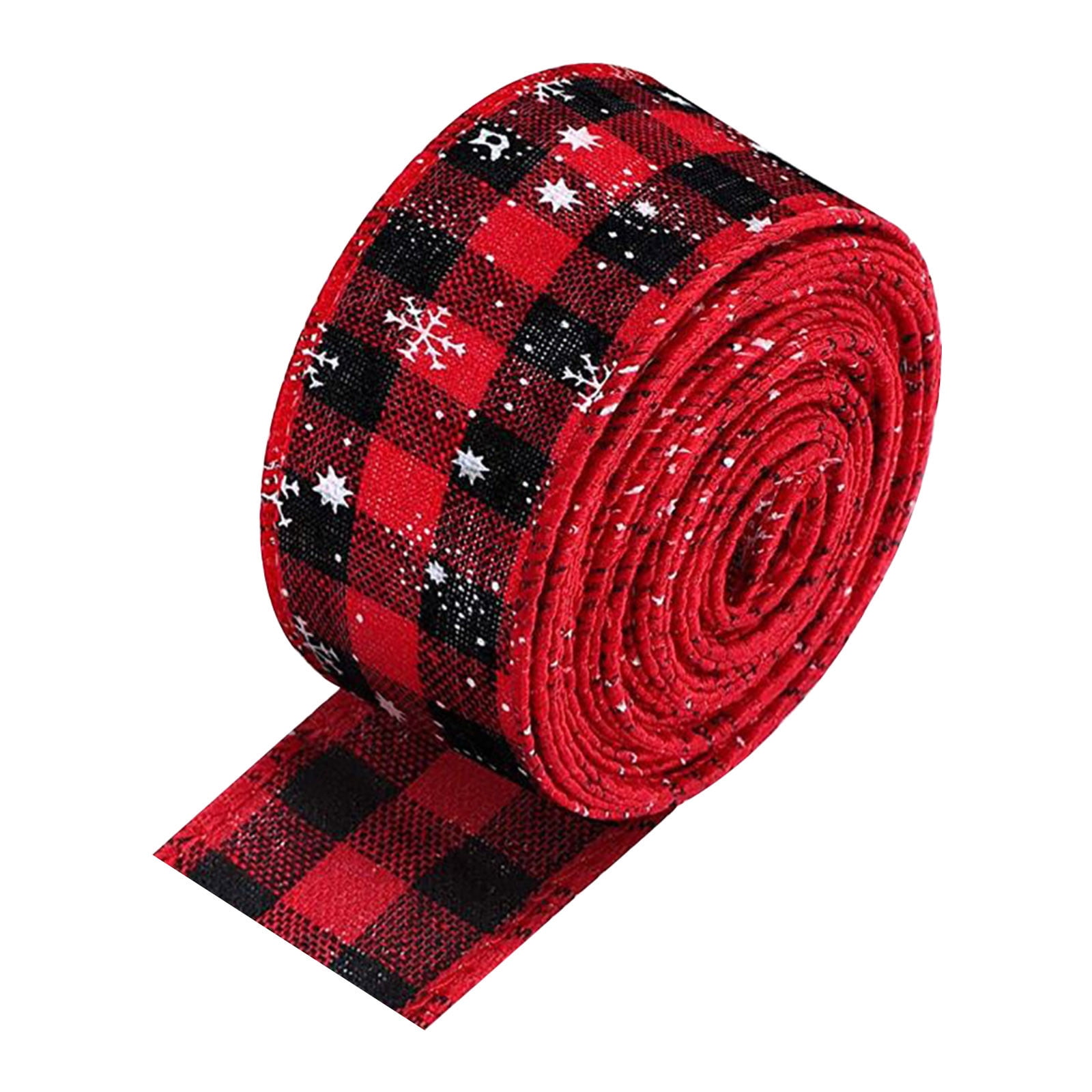 Lixmnse Christmas Buffalo Plaid Ribbon Christmas Wrapping Ribbon Wired ...