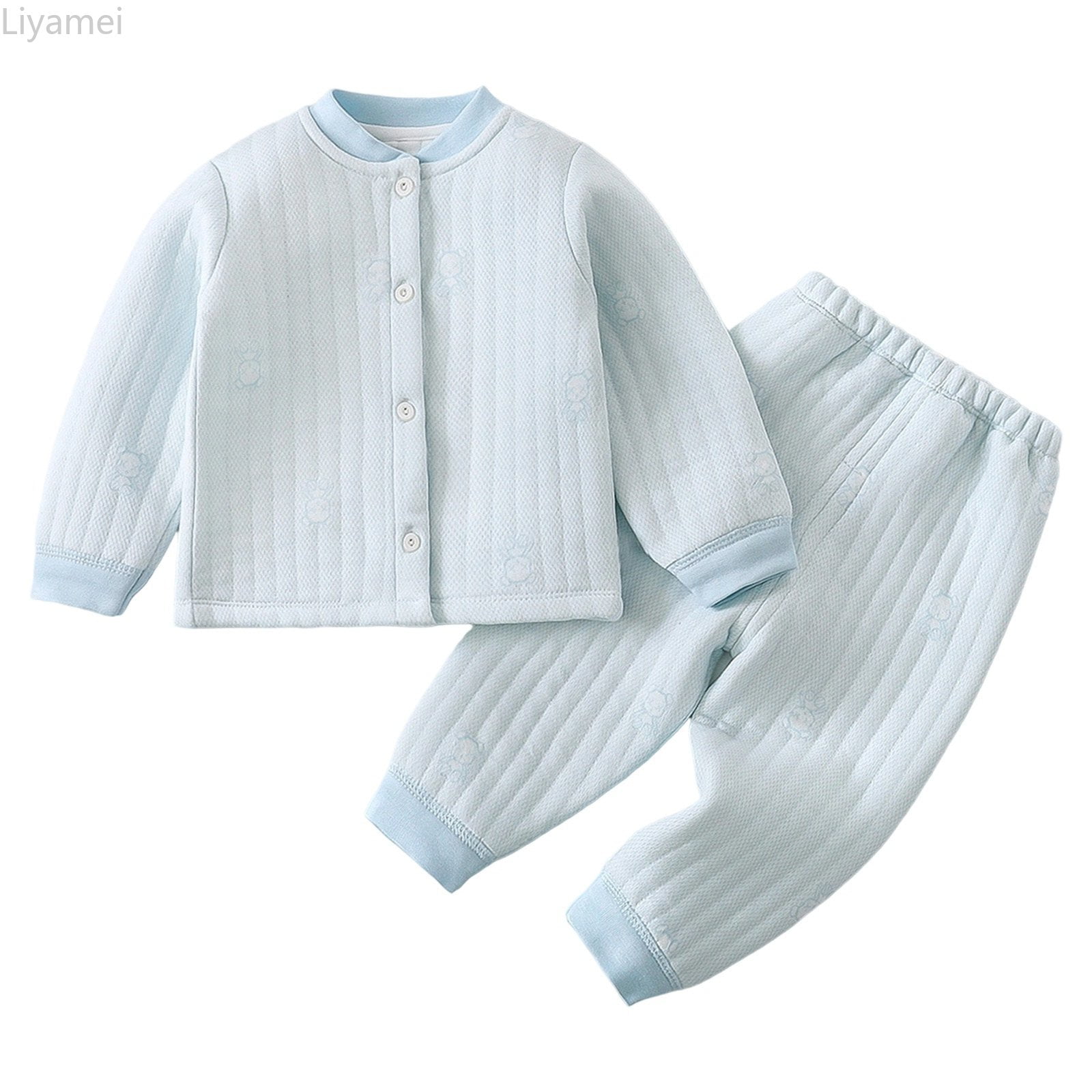 Liyamei Baby Warm Thermal Underwear Three Layer Padded Winter For ...