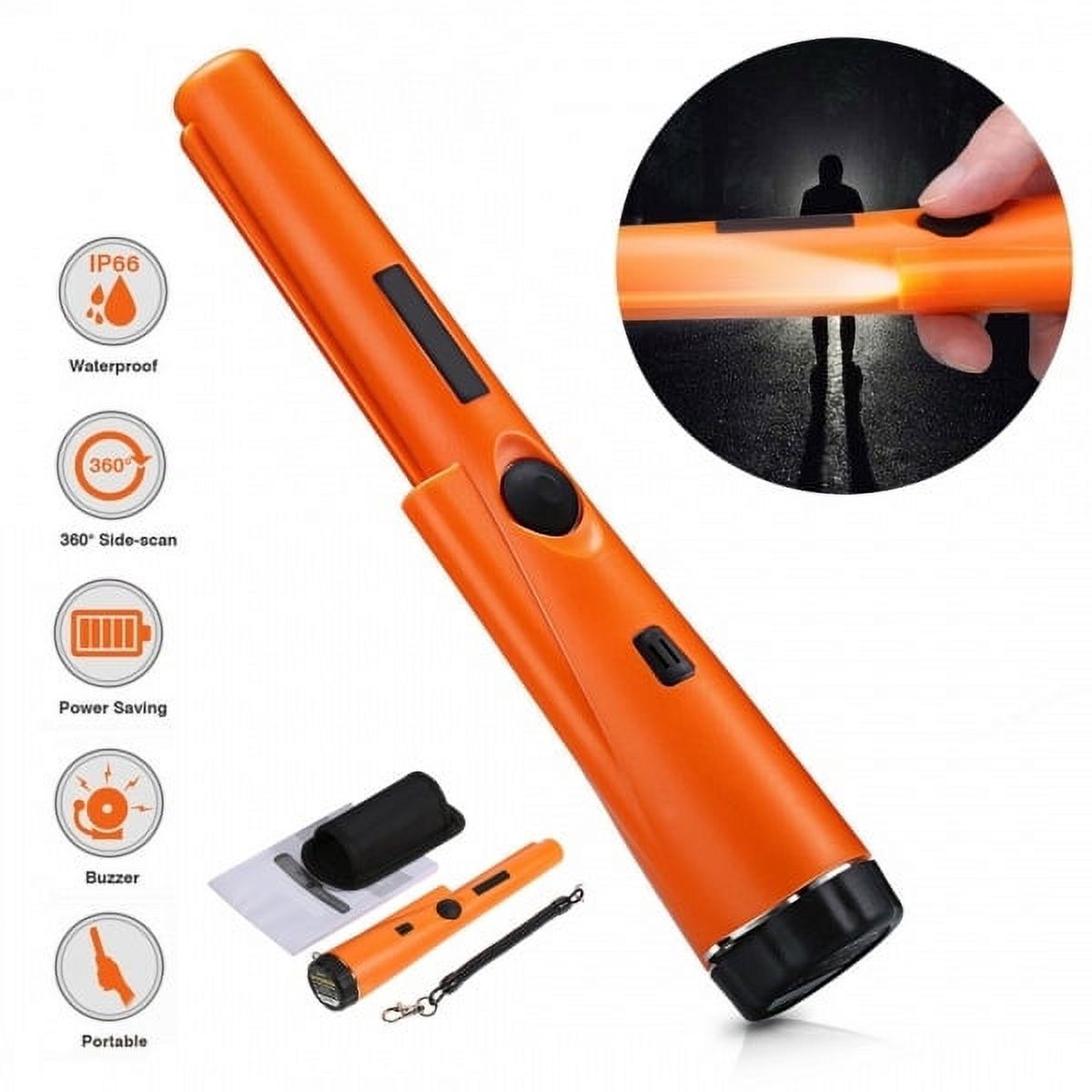 Liyucwill Metal Detector Pin Pointer Probe Waterproof HandHeld Gold ...