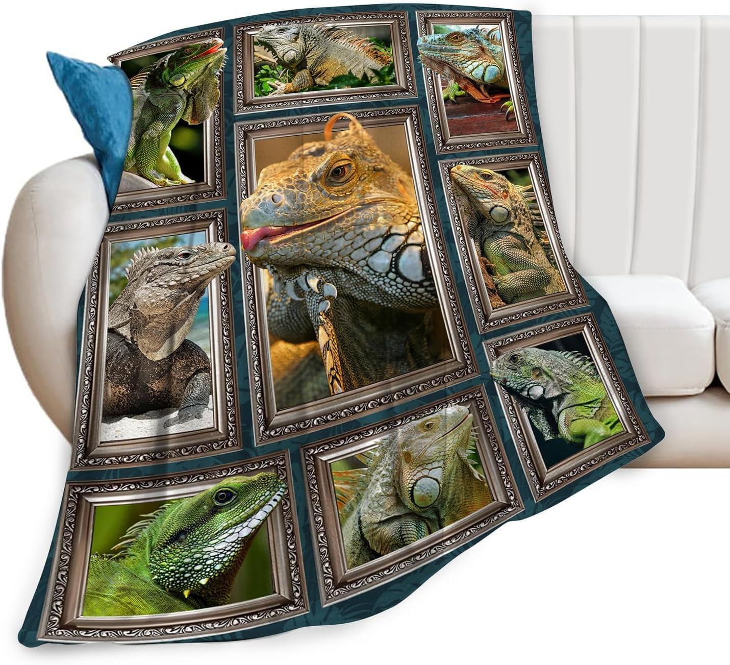 Lizard Blanket Super Soft Warm Fluffy Flannel Reptile Lizard Throw ...