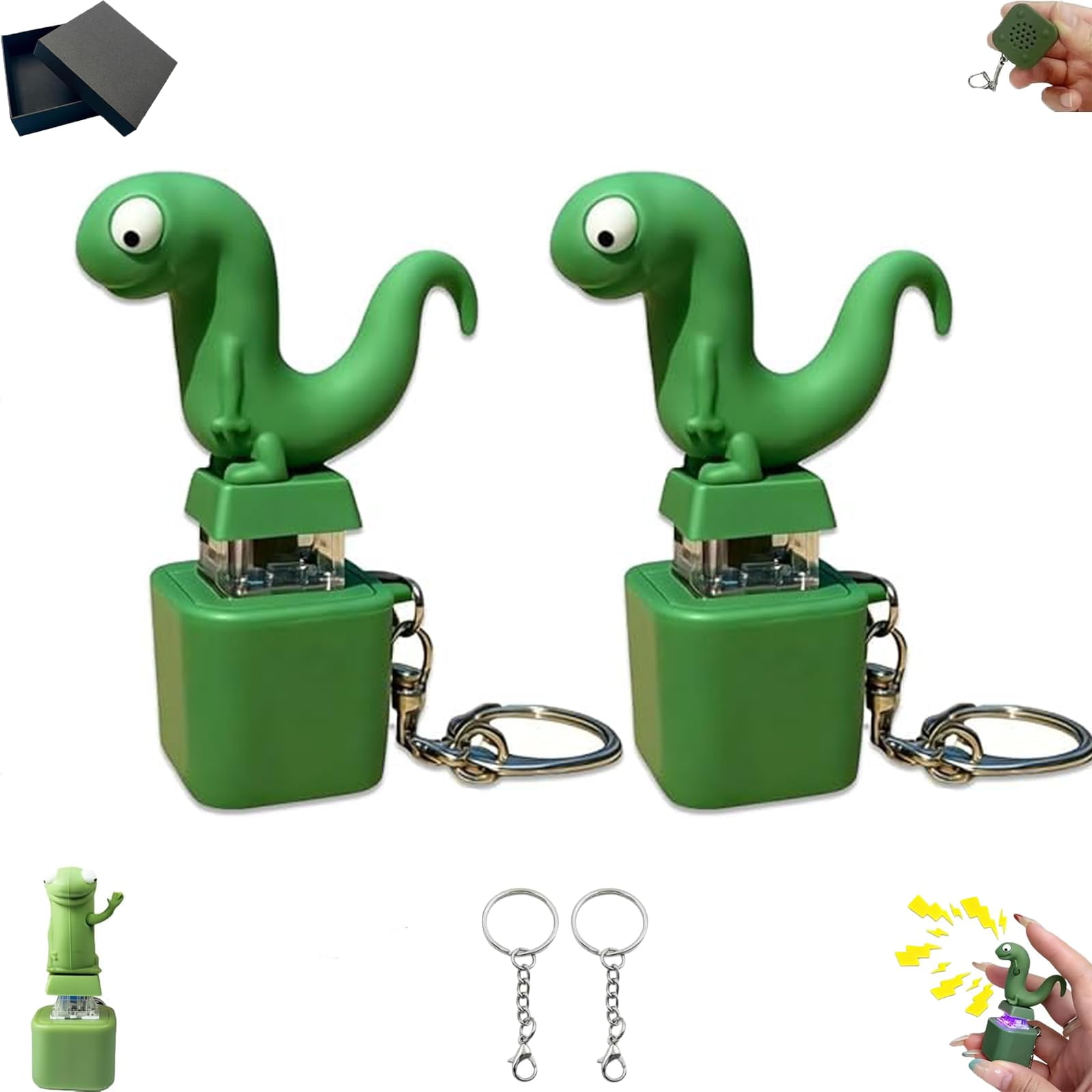 Lizard Button Keychain,Lizard Keychain Sound,Rechargeable Lizard ...