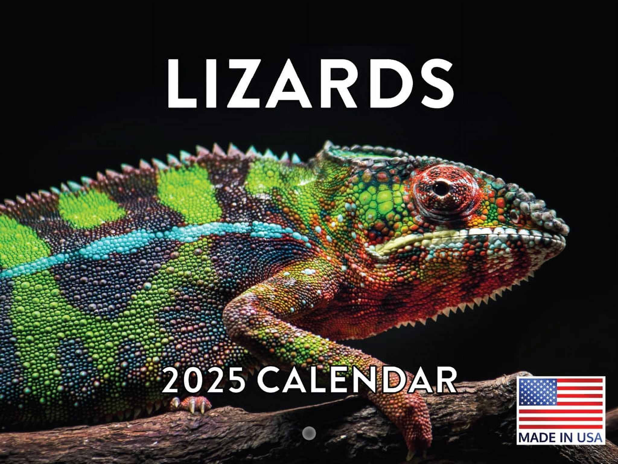 Lizard Calendar 2025 Monthly Wall Calender 12 Month | American Made In ...