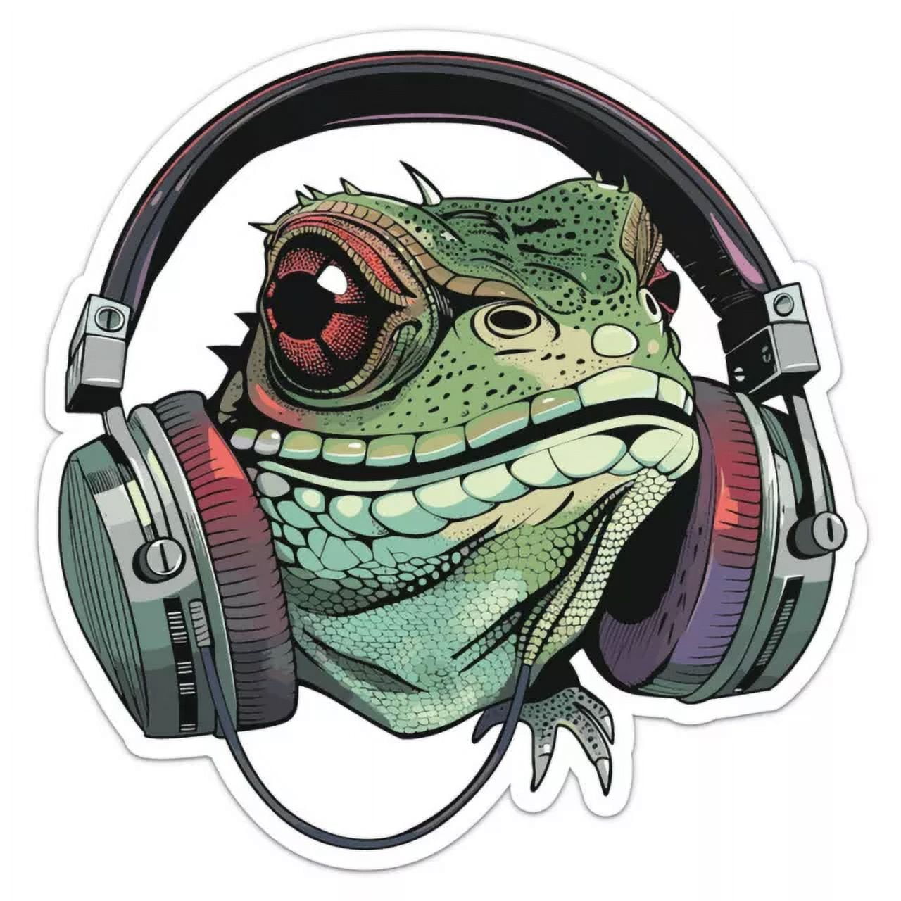 Lizard Dj Sticker Phone Decal Water Bottle Stickers Car Decals, Laptop ...