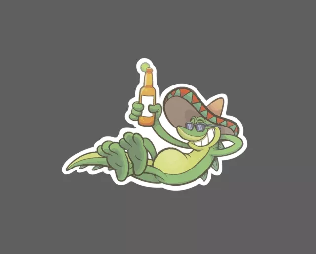 Lizard Drinking Sticker Vacation Waterproof Sticker Phone Decal Water ...