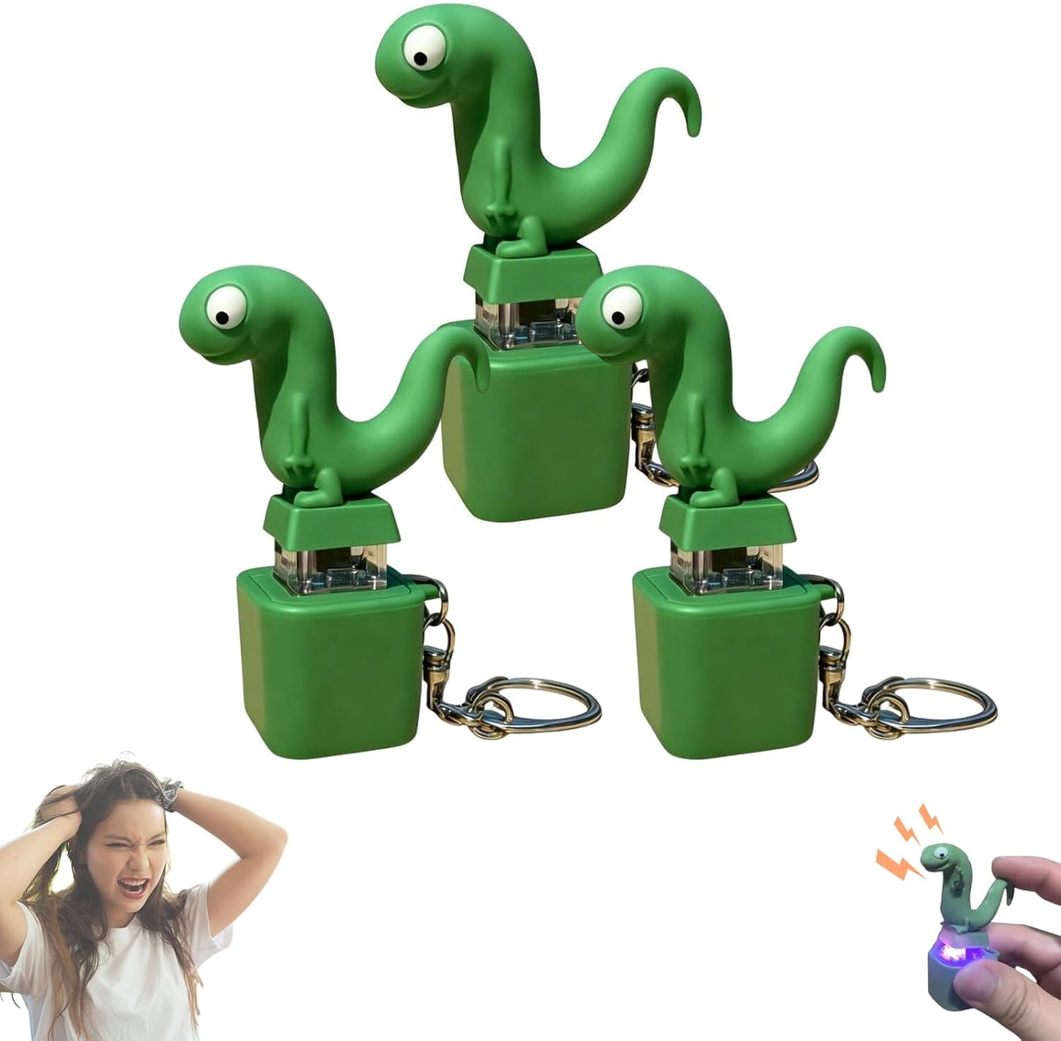 Lizard Keychain Sound, 2025 New Keyboard Clicker Lizards Fidget Toys ...