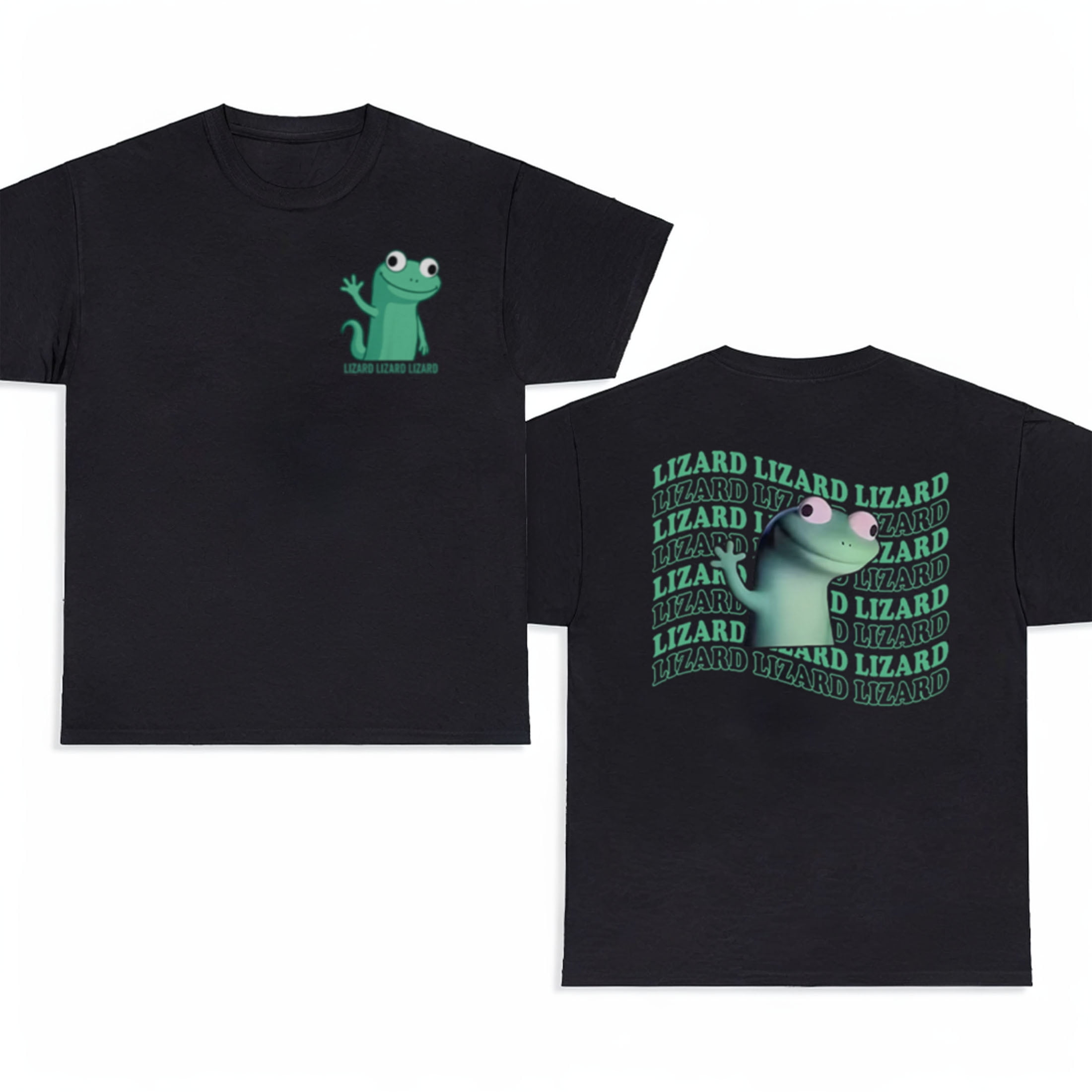 Lizard Lizard Lizard Meme 2 Sided Shirt, Tiktok Viral Meme Lizard Shirt ...