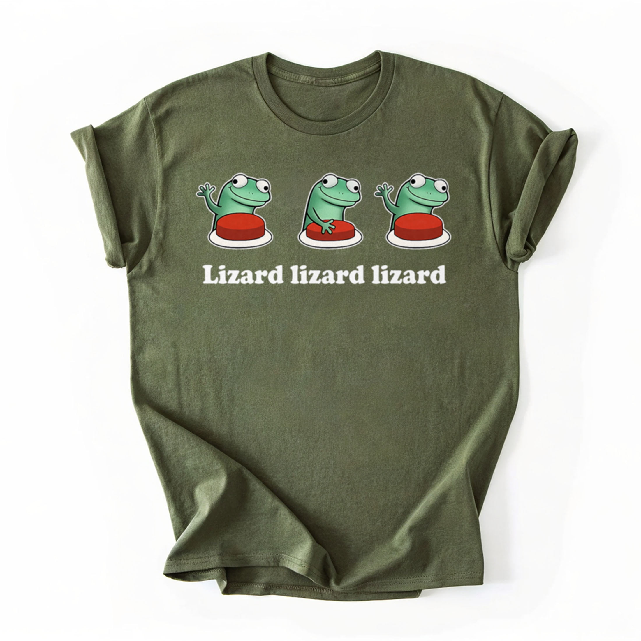 Lizard Lizard Lizard Weirdcore Funny T-Shirt, Tik tok Meme Lizard Tee ...