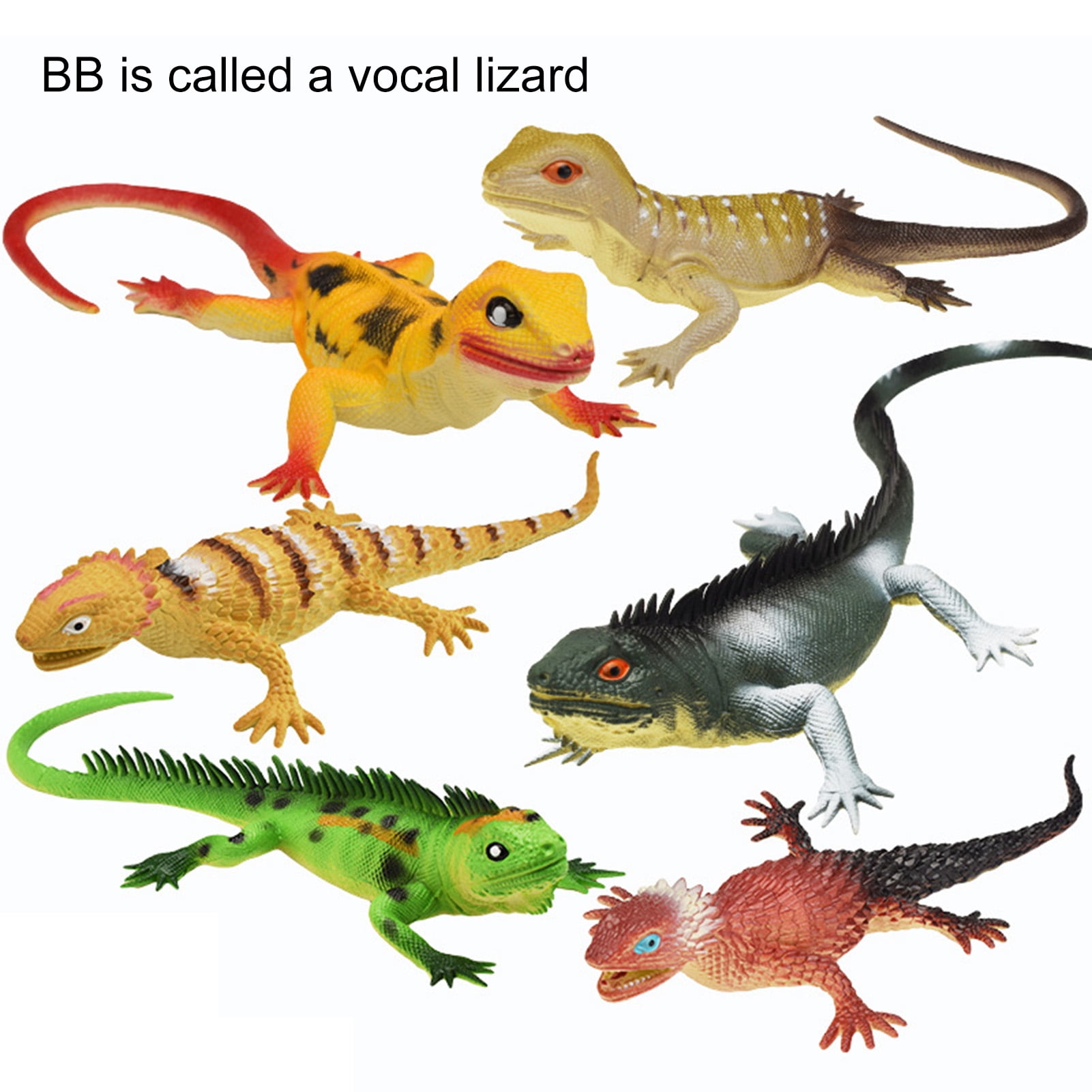 Lizard Model Toy Built-in Whistle Simulated Animal Tricky Vent Toy ...