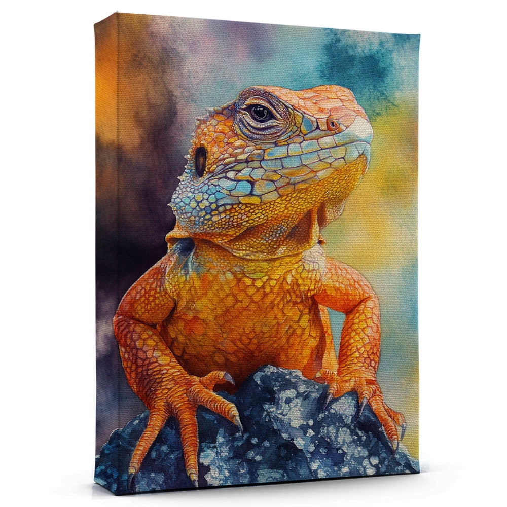 Lizard Orange Uromastyx Canvas, Colorful Lizard Orange Uromastyx ...