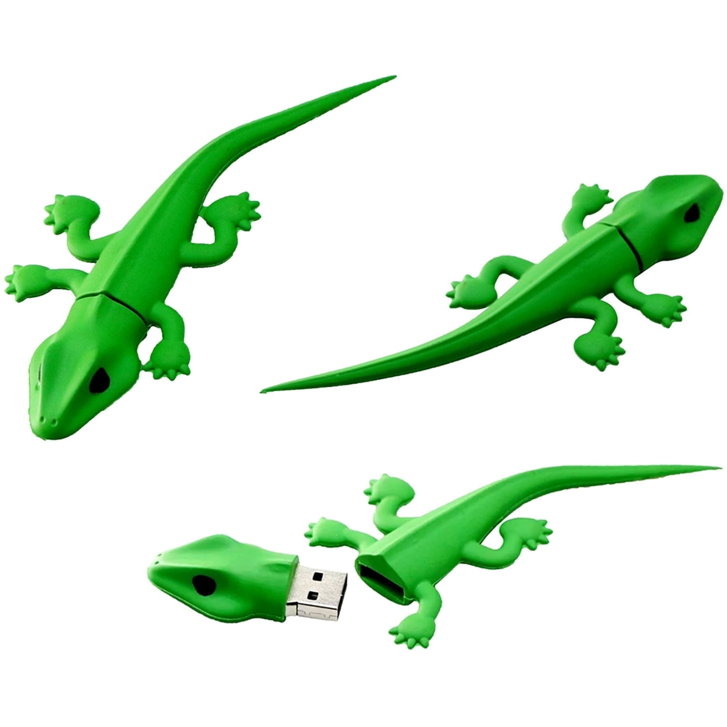 Lizard Photo Stick - 16 GB USB Flash Drive - Green Lizard Thumb Drive ...