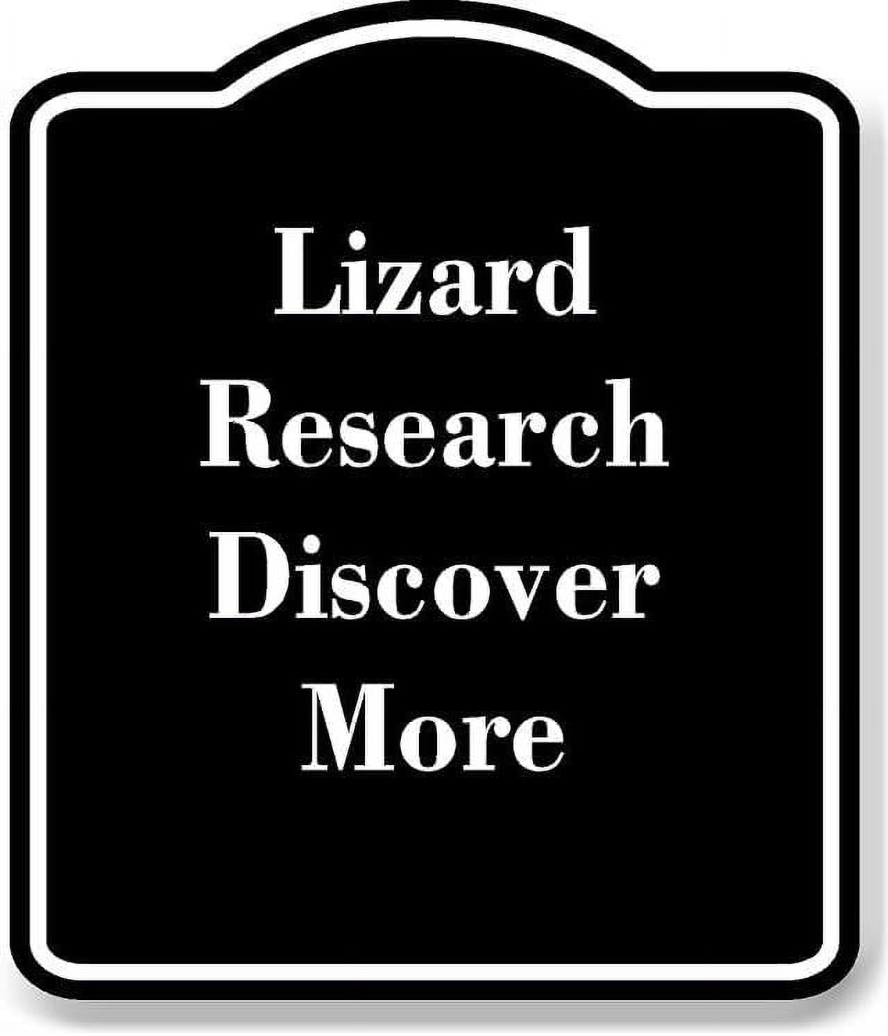 Lizard Research Discover More BLACK Aluminum Composite Sign 8.5''x10 ...