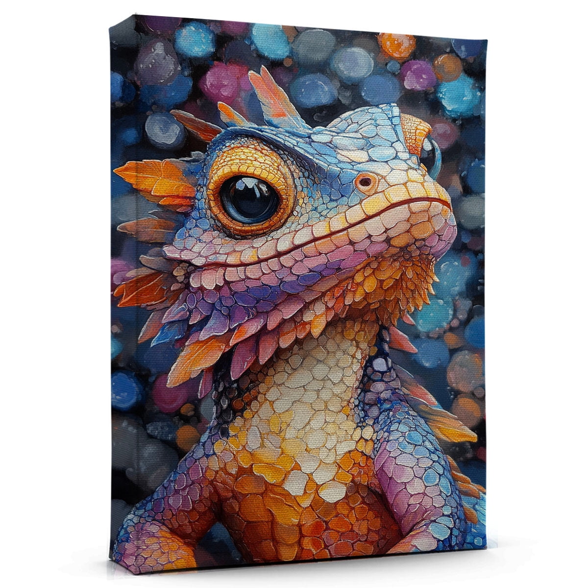 Lizard Sailfin Dragon Canvas Art Animals, Colorful Lizard Sailfin ...