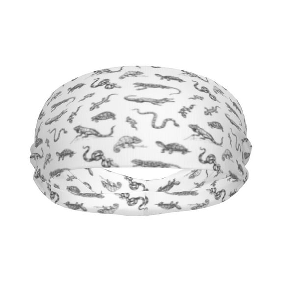 Lizard Snake Turtle Crocodile Headbands for Women/Men, Elastic Wide ...