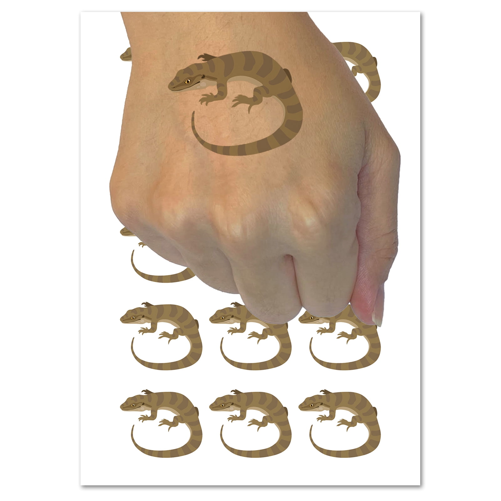 Lizard Solid Water Resistant Temporary Tattoo Set Fake Body Art ...
