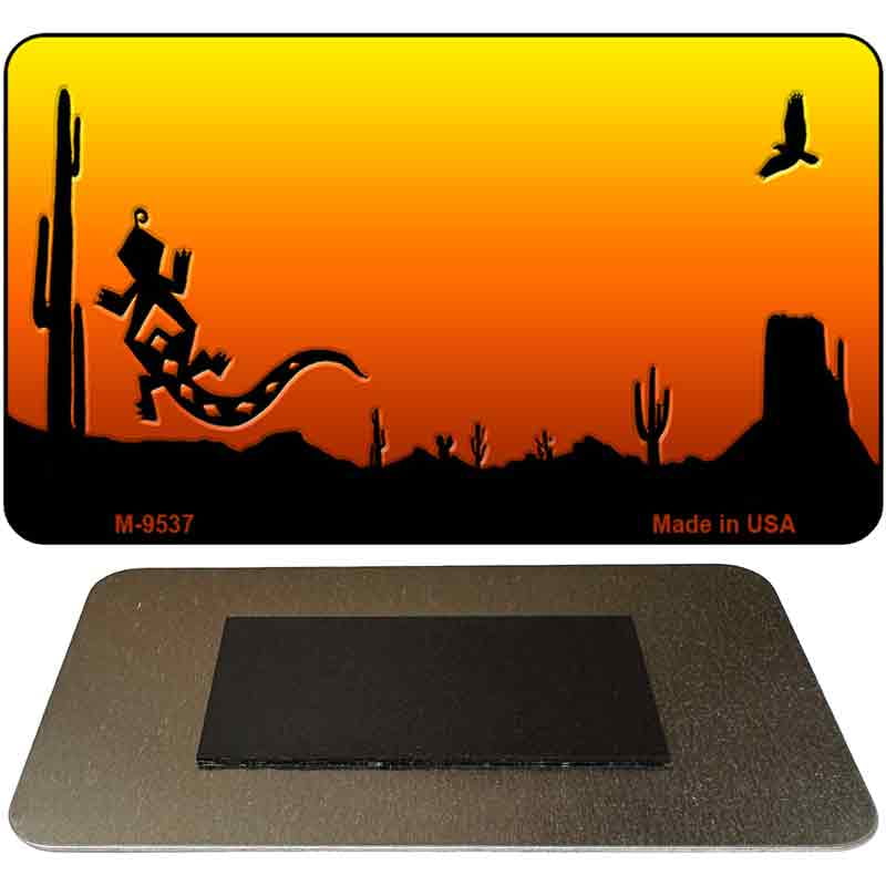 Lizard Sunset Arizona Western State License Plate Tag Magnet M-9537 3.5 ...