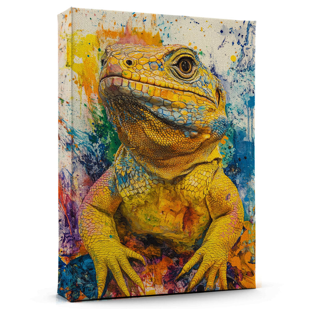 Lizard Yellow Uromastyx Canvas, Colorful Lizard Yellow Uromastyx ...