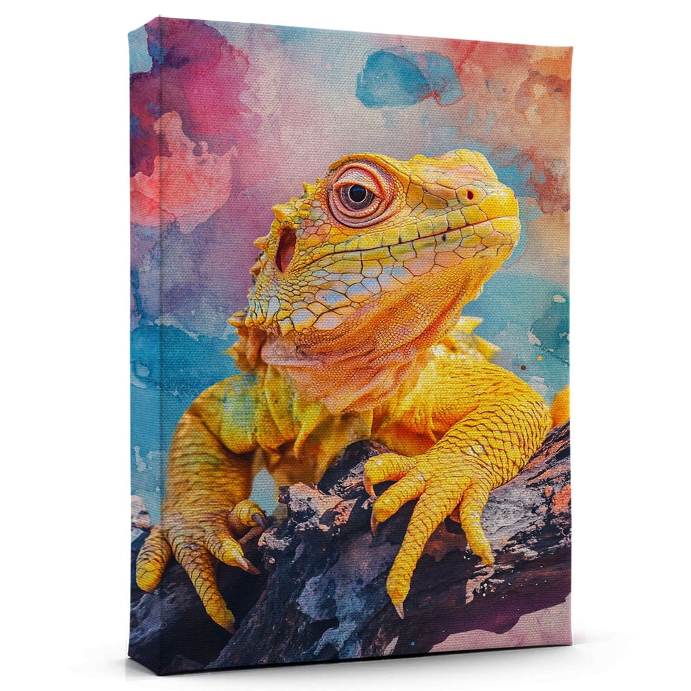 Lizard Yellow Uromastyx Canvas Wall Art Animal Decor, Lizard Yellow ...