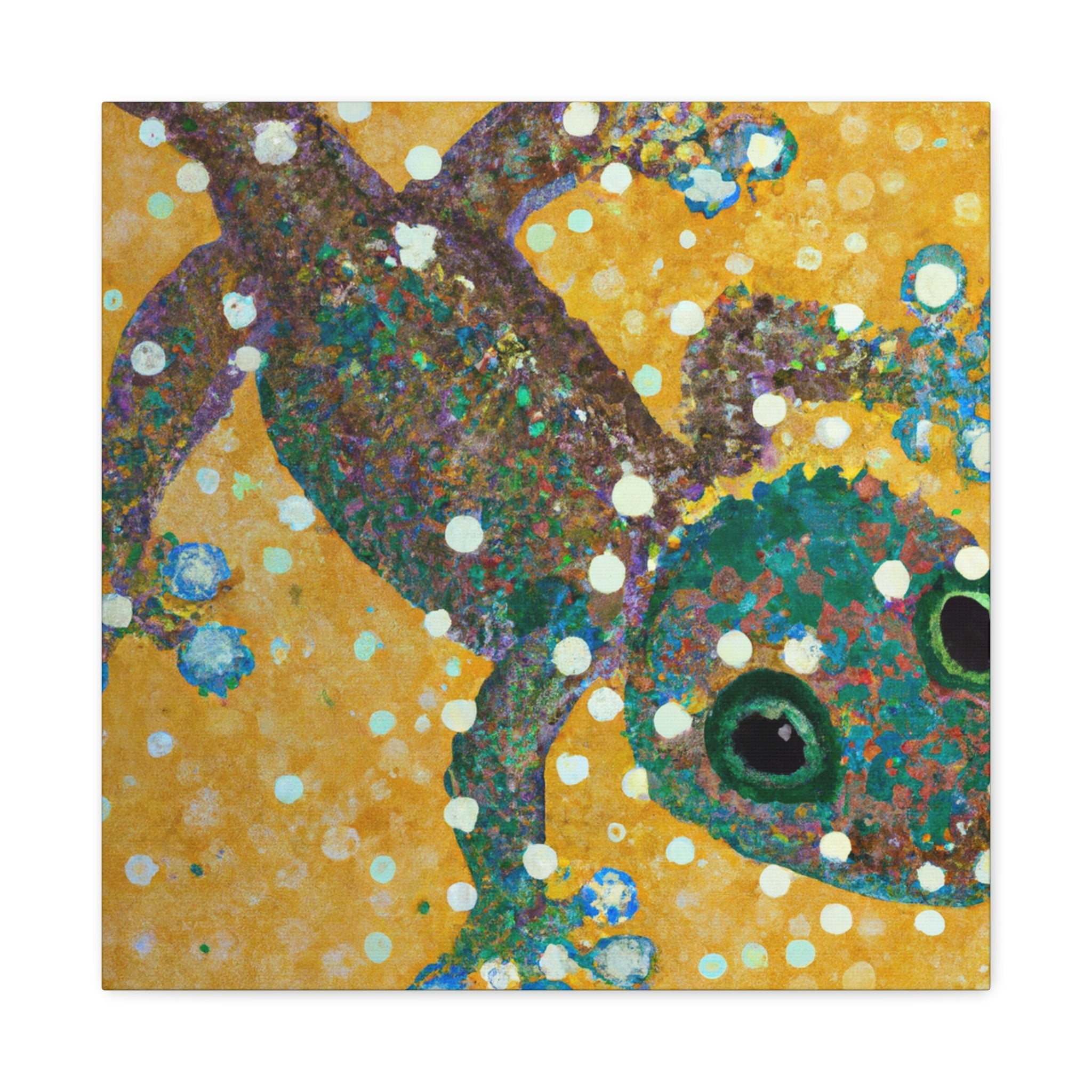 Lizard in Pointillism - Canvas - Walmart.com