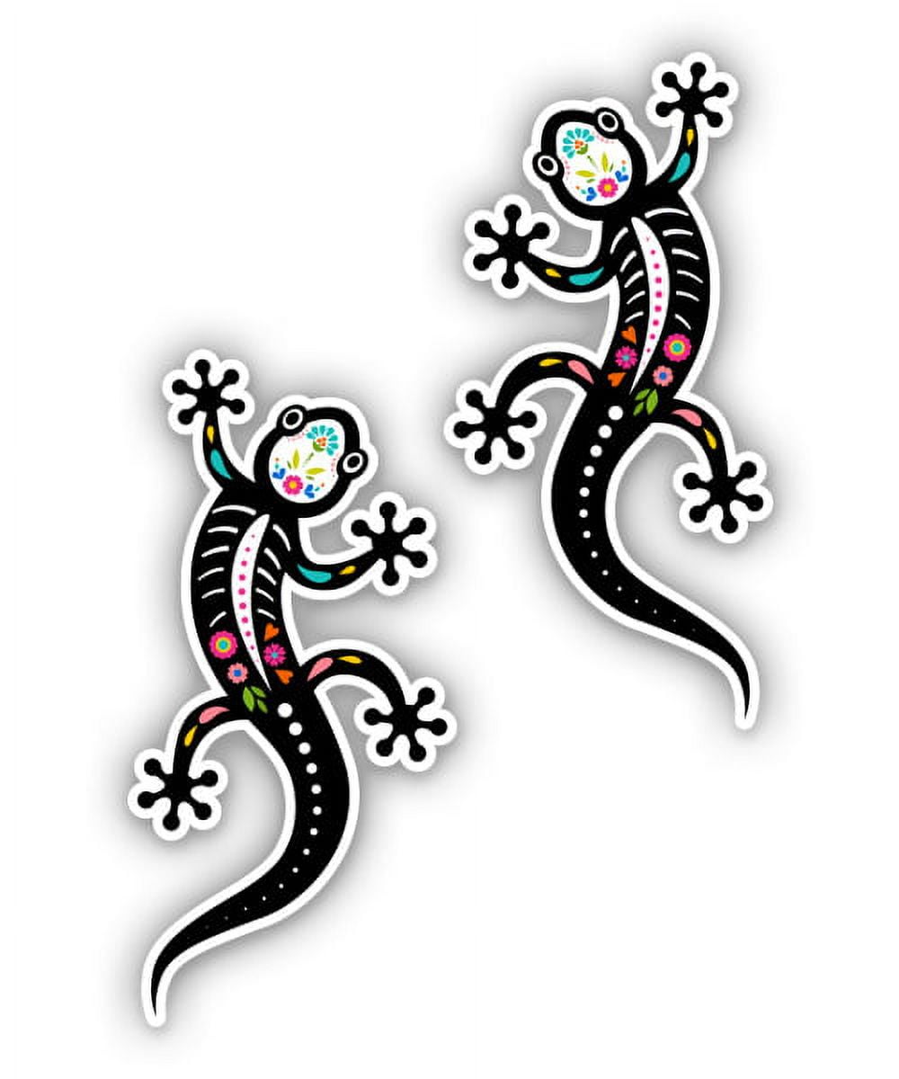 Lizards Mexican Set of 2 - 4" Each Vinyl Stickers - For Car Laptop I ...