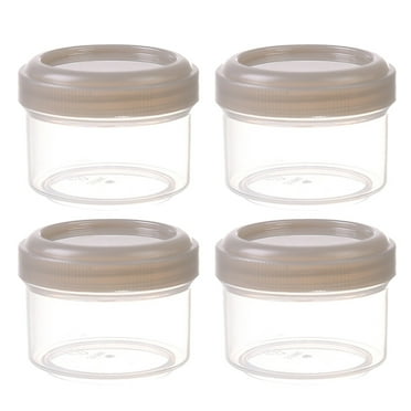 Nicole Home Collection Mini Containers with Lids, Round, 4 Oz, Clear ...