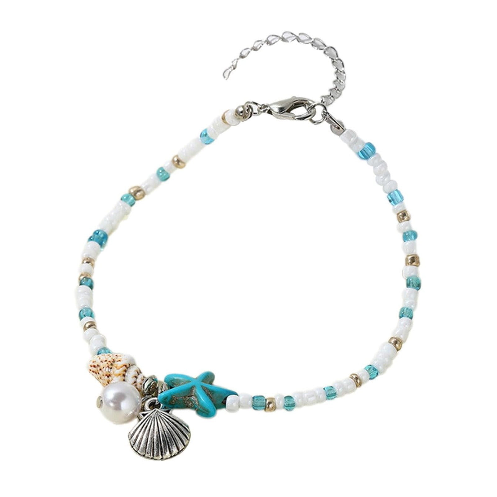 Lizheee Bohemian Sea Star Conch Bead Bracelet Summer Beach Resort ...