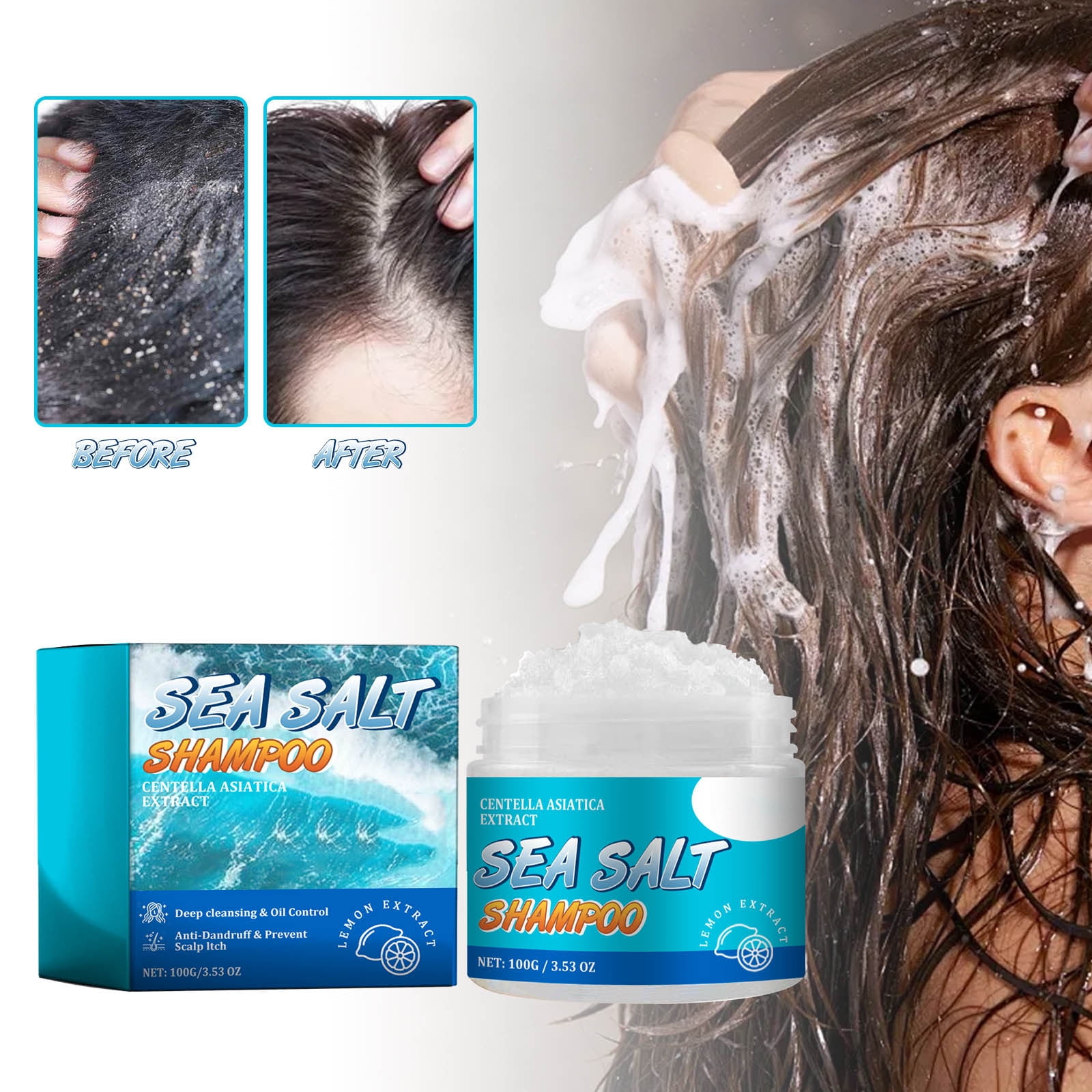 Lizheee Italian Hair Products Sea Dandruff Removal Shampoo - Walmart.com