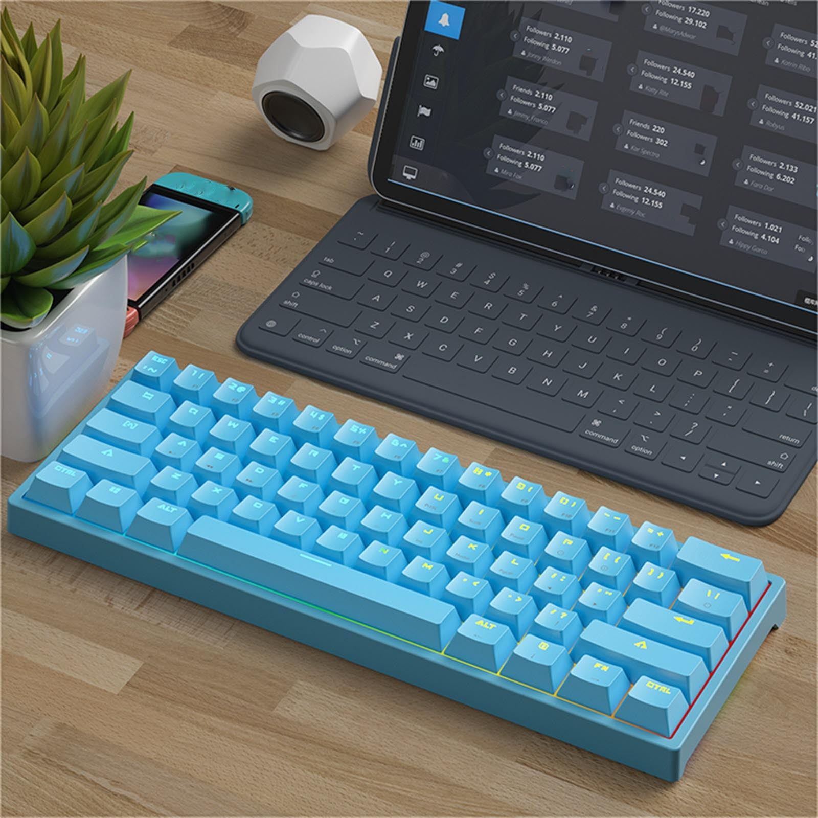 Lizheee Light up Mechanical Keyboard Wired Mechanical Gaming Keyboard ...