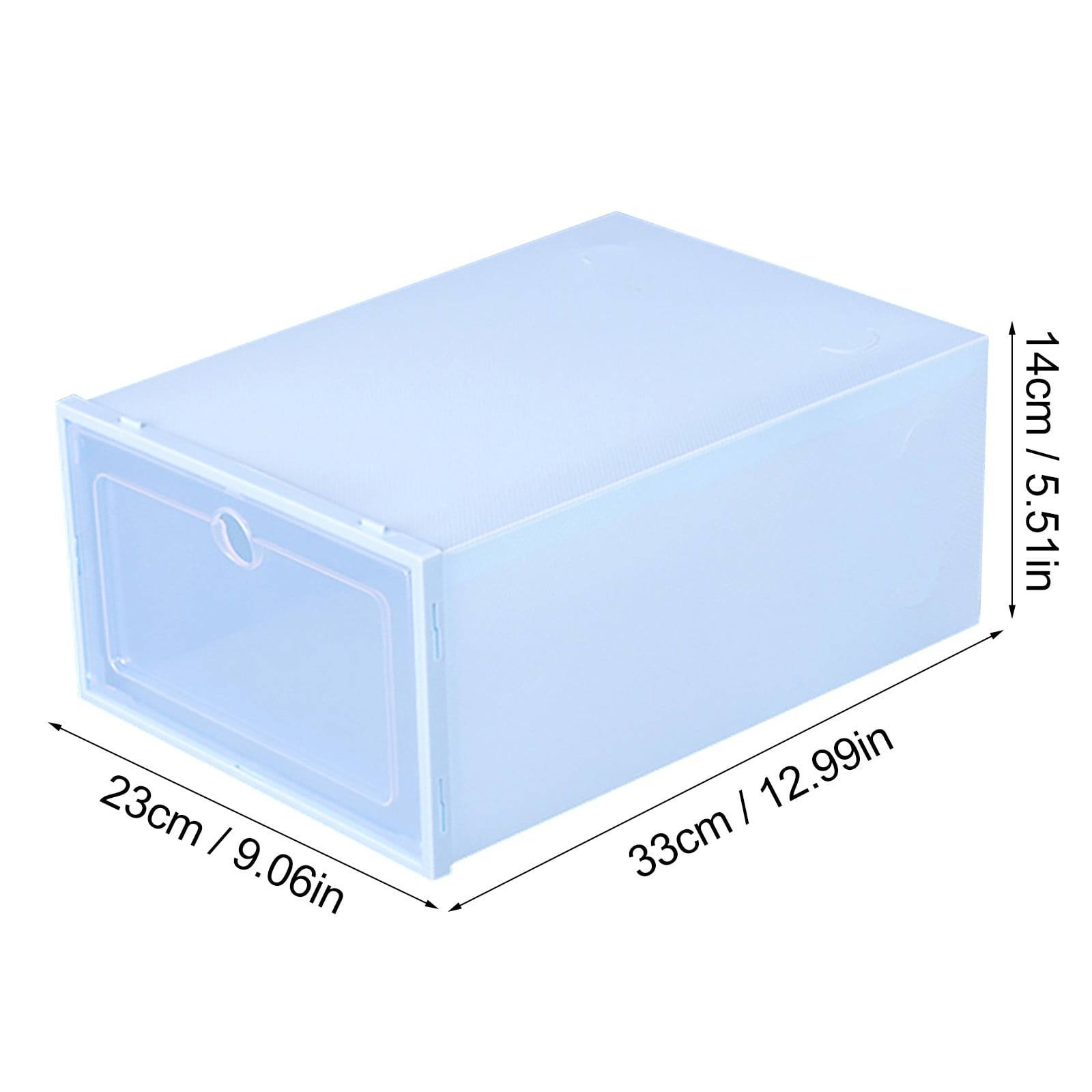 Lizheee Linen Closet Foldable Clear Shoes Storage Box Stackable Shoe ...