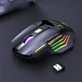 Lizheee M350 GW-X7 Mouse 7 Buttons 2.4GHz Rechargeable RGB Wireless ...