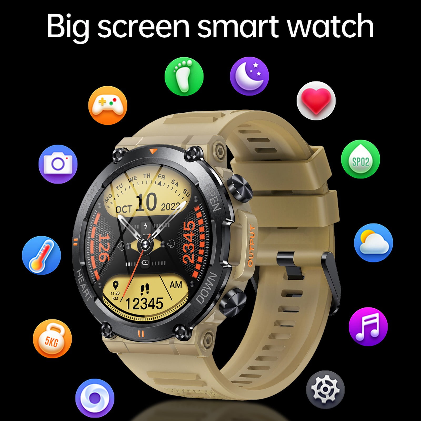 Lizheee Speed Test Device Function Smartwatch Heart Rate Oxygen ...