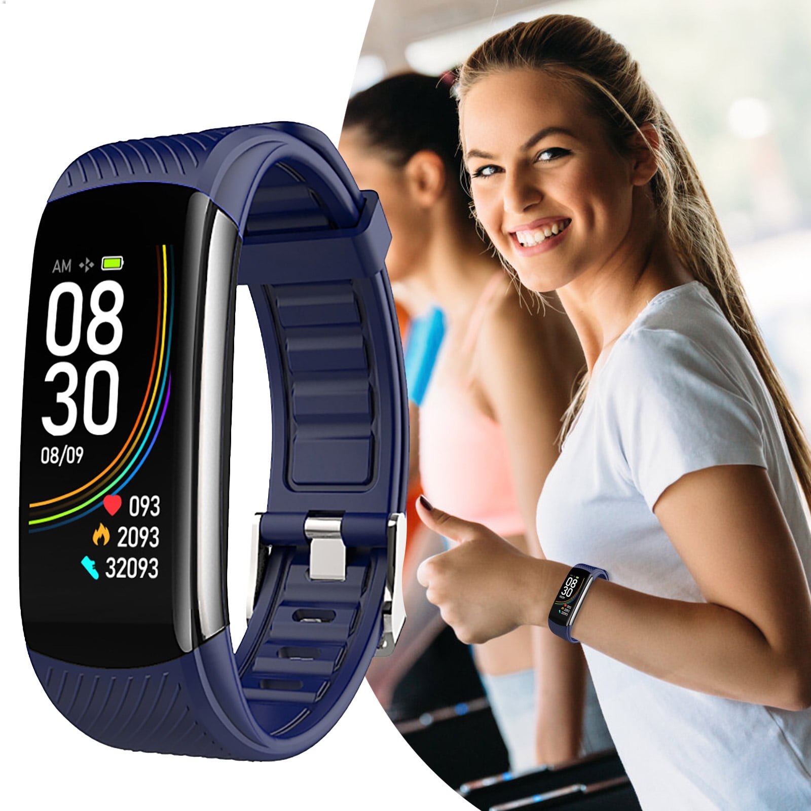 Lizheee Swim Lap Counter Smart Bracelet Color Screen Exercise Oxygen ...