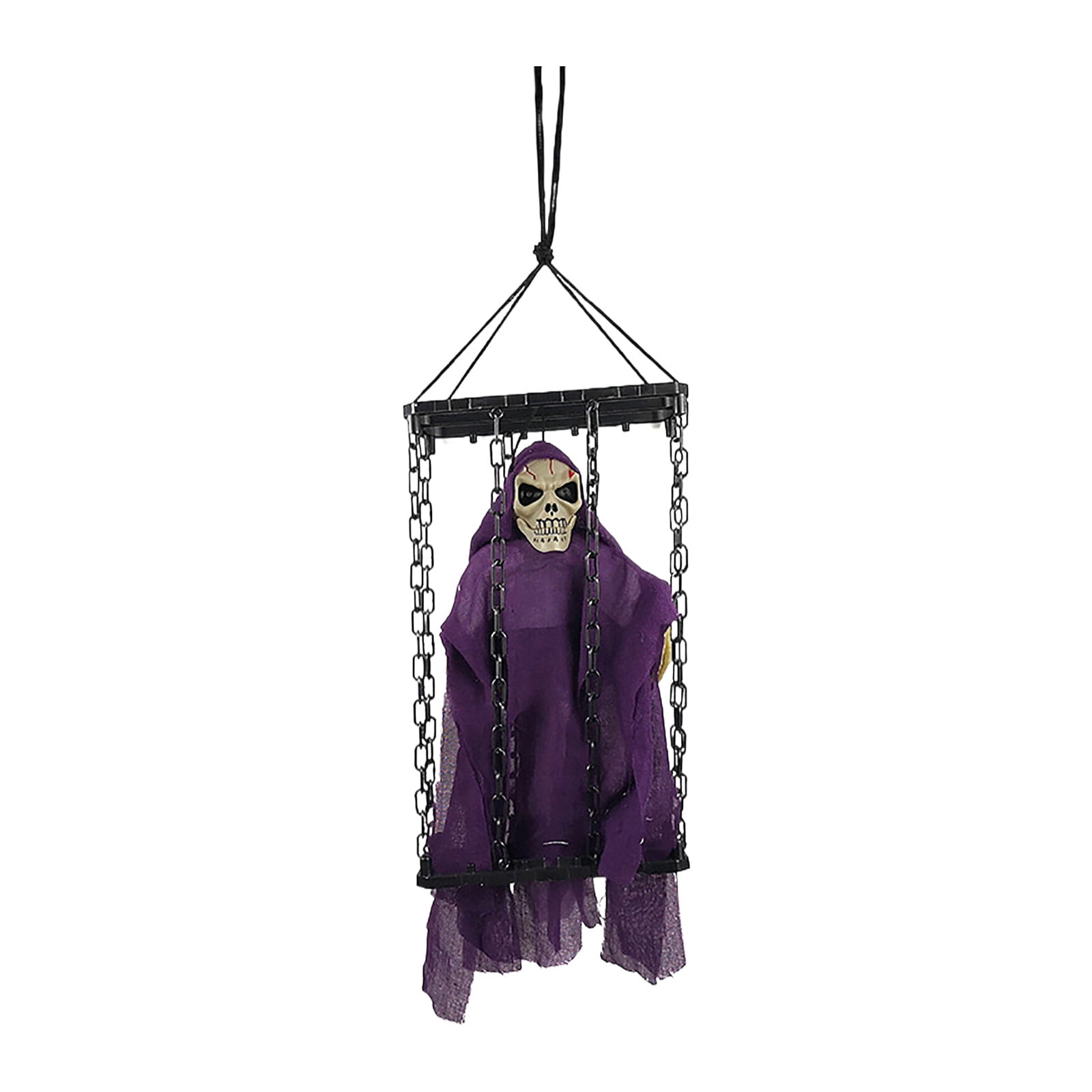Lizheee Terrifying Hanging Skeleton Scary Realistic Hanging Skeleton ...