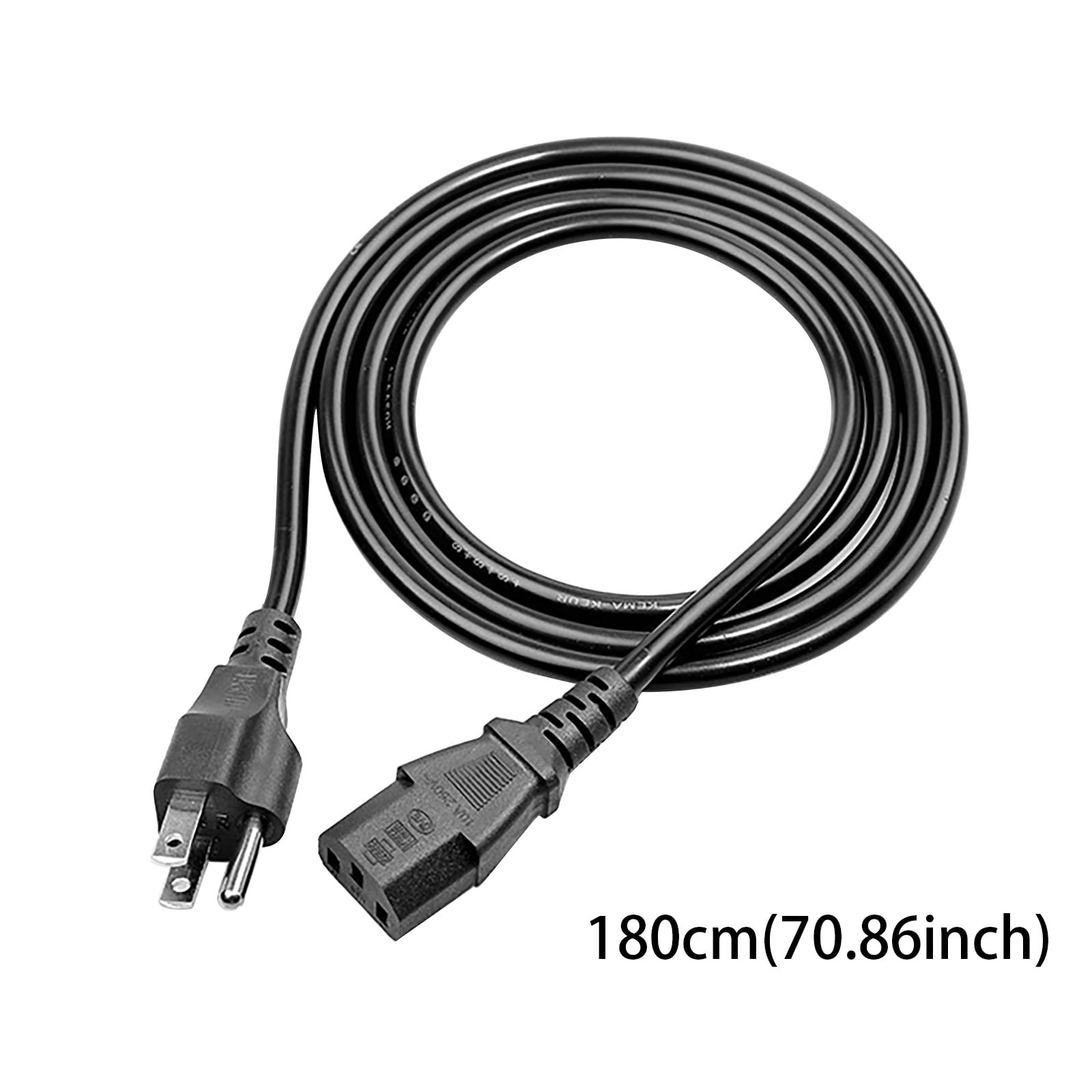 Lizheee Usb C Three Plug Power Cord Computer Suffix Three Core Power ...
