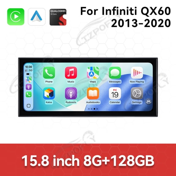 Lizpofly 15.8 inch Android Double Din Car Radio For Infiniti QX60 2013 ...