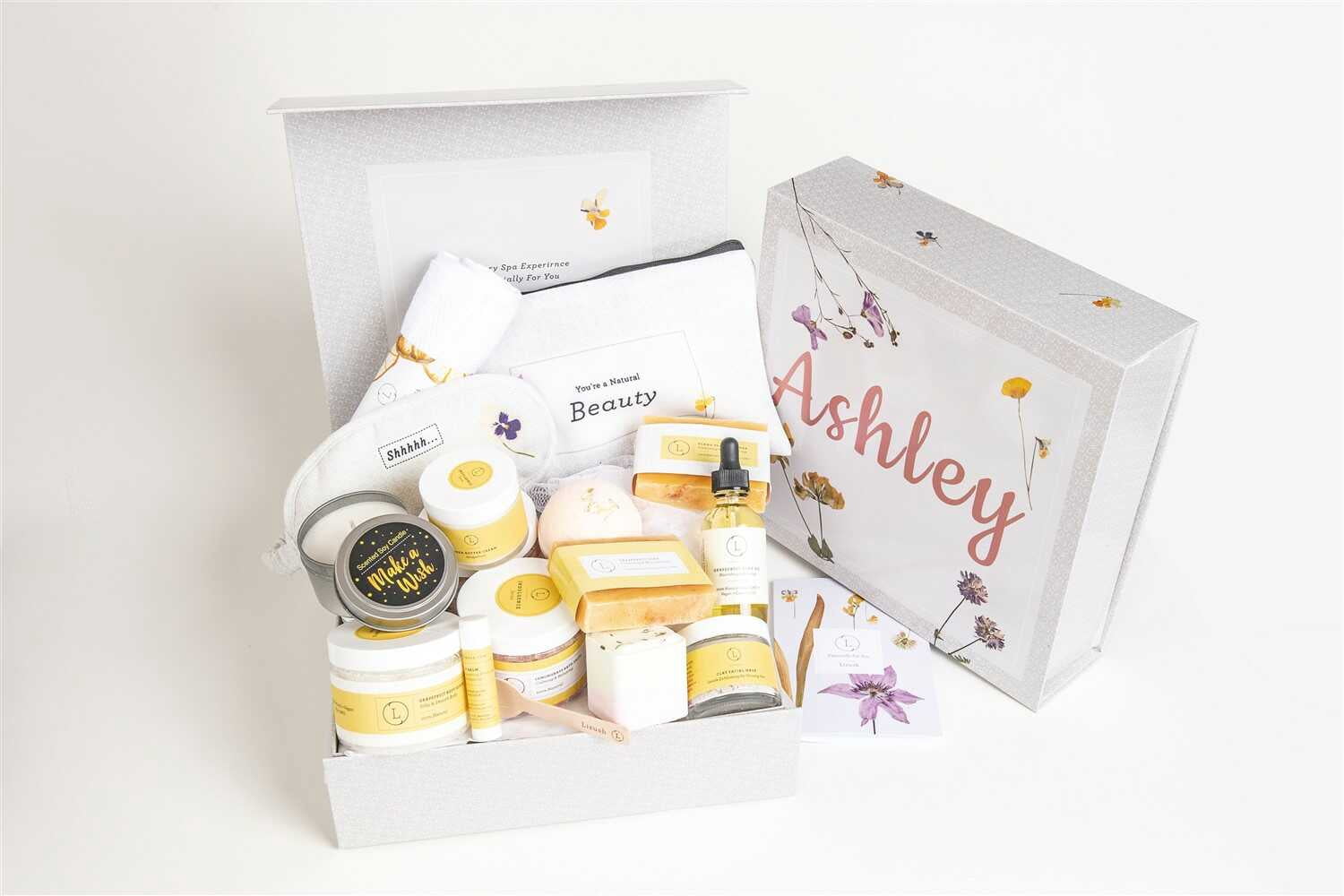Lizush - Cheer up Gift Basket, Natural Care Package, Recovery Gift Box ...
