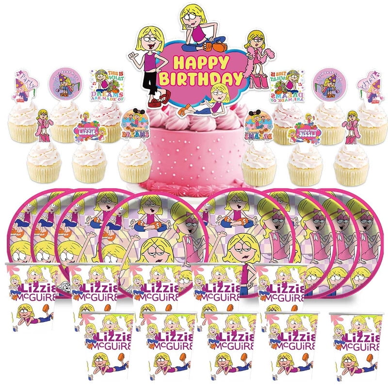 Lizzie McGuire Birthday Cups Party Supplies Plates Fans Decorations ...